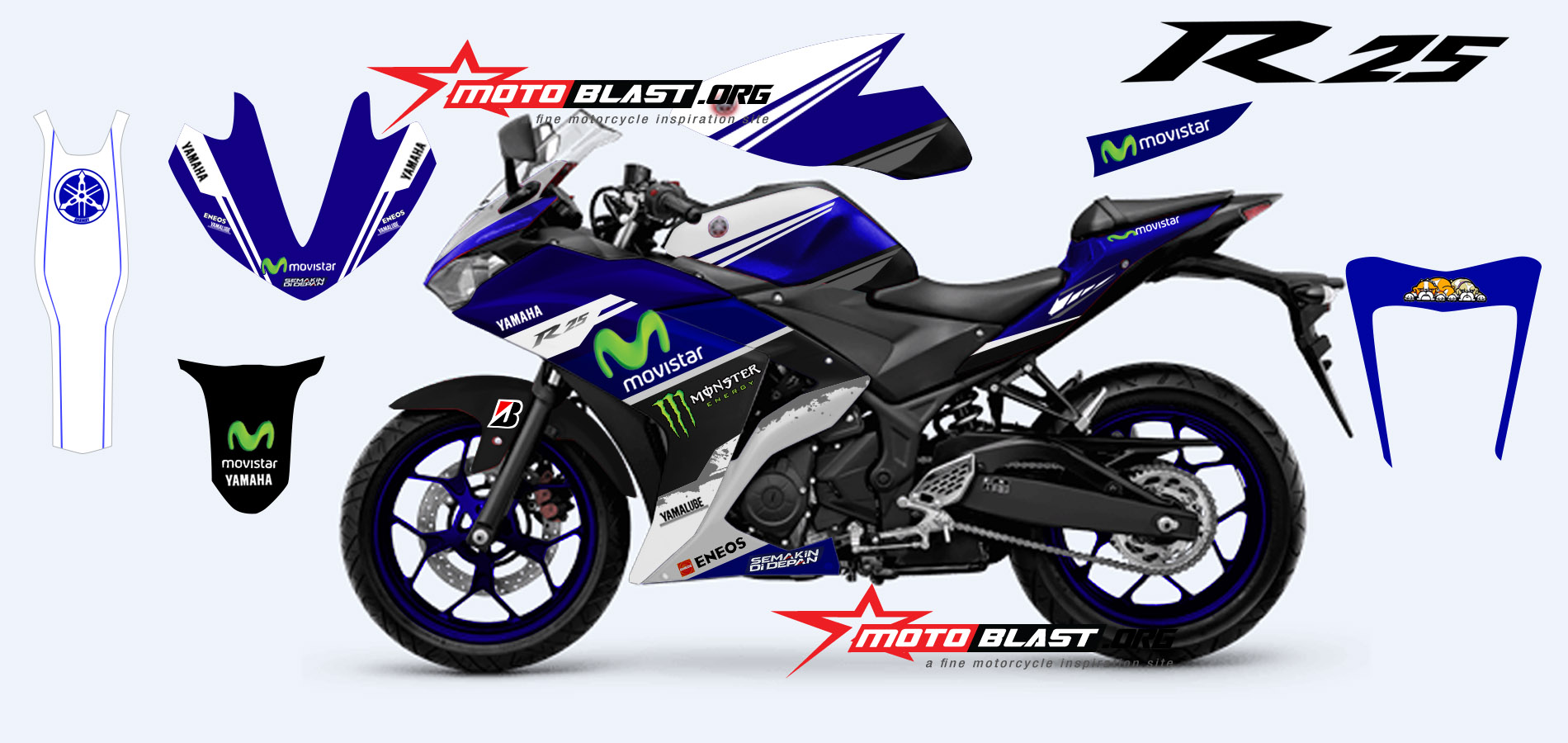 mega gallery kumpulan modifikasi striping yamaha r25 - MOTOBLAST