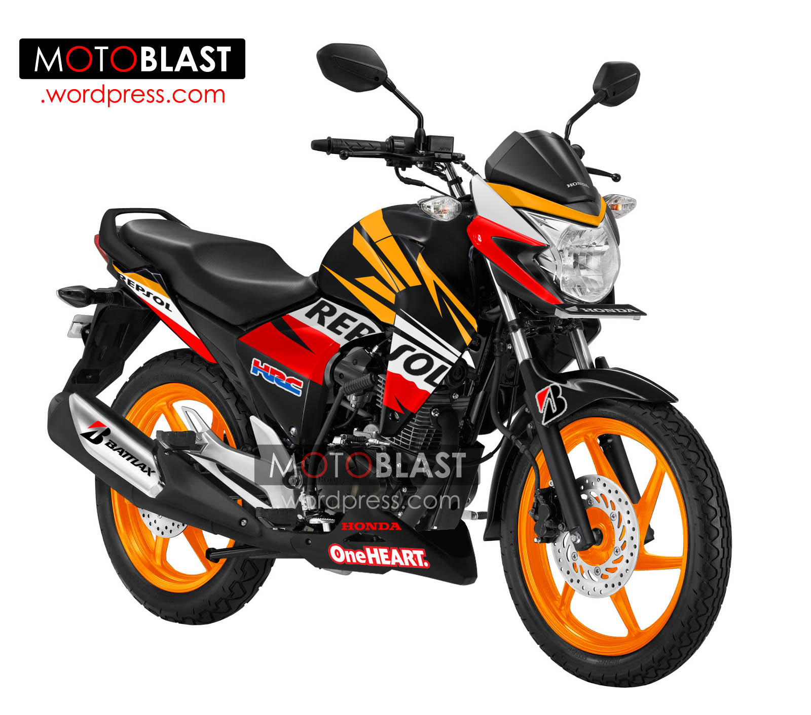 Modifikasi Striping Honda Mega Pro Versi Repsol Edition, alternatif ...