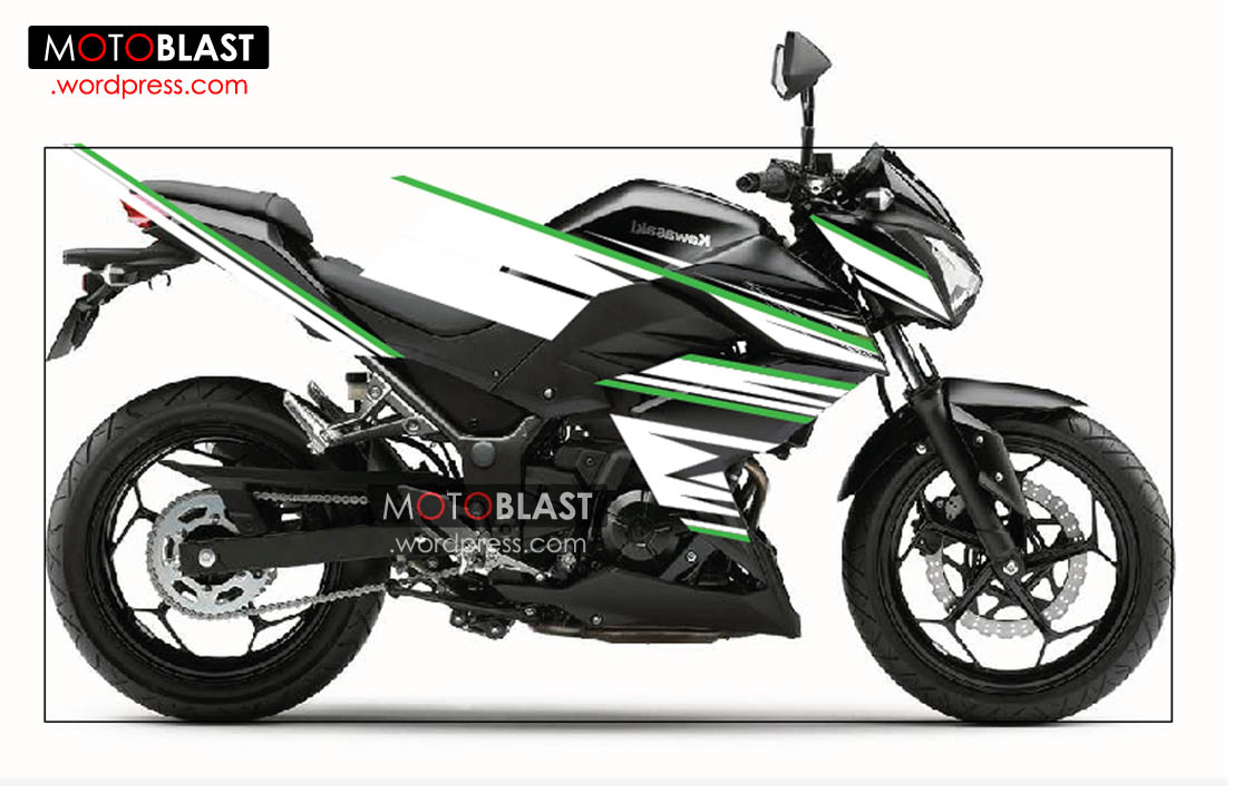 Decal untuk kawasaki Z250 black, red, white...ready to Print and ...