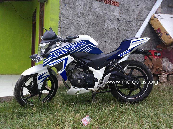 Striping Cb150R White blue yang udah di modif! - MOTOBLAST