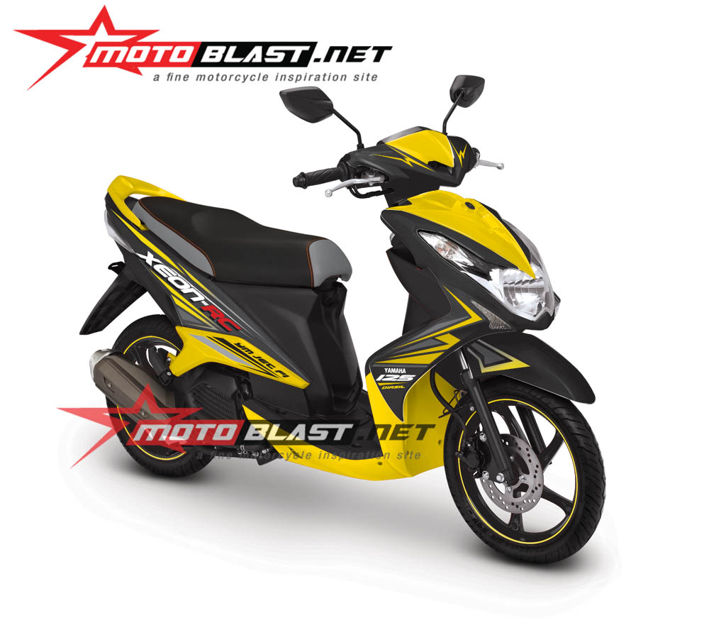 modif striping Yamaha Xeon RC black yellow! - MOTOBLAST