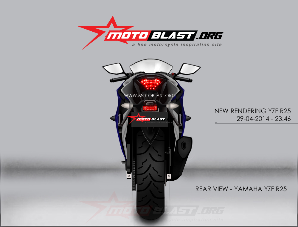 HOT : New Rendering Yamaha YZF R25 Tampak Belakang !! seperti ini kah ...