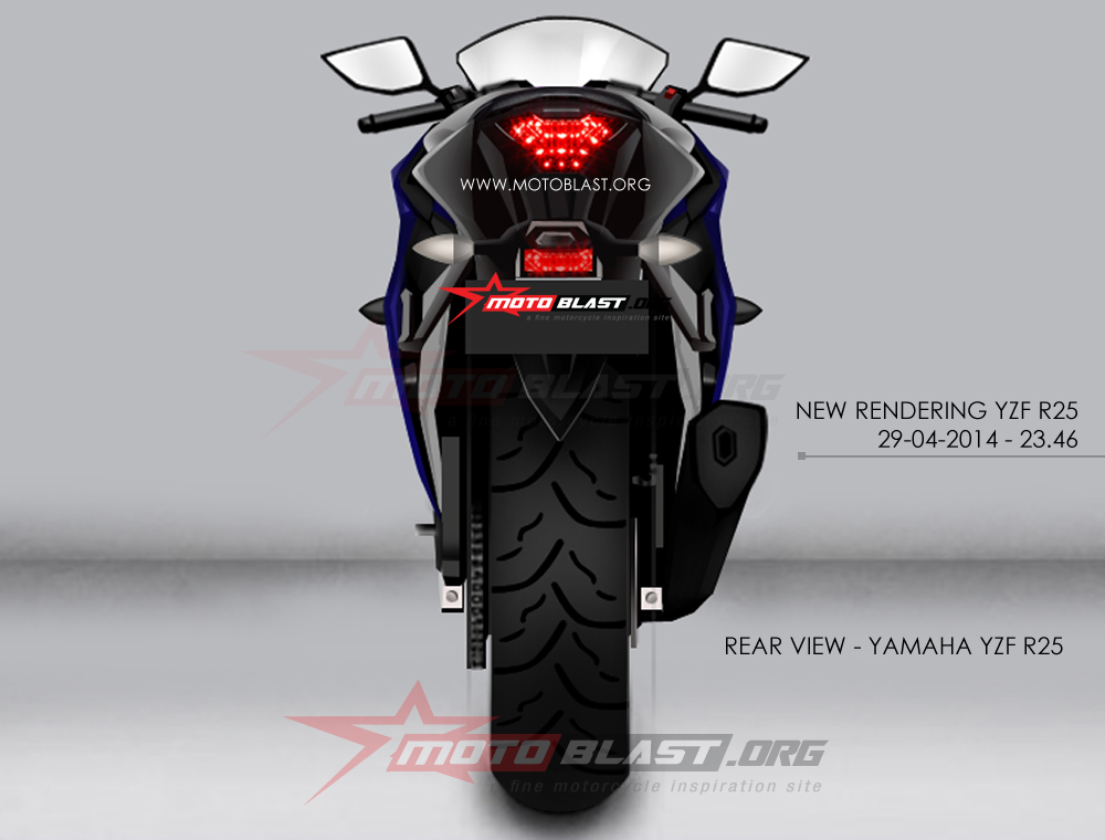 HOT : New Rendering Yamaha YZF R25 Tampak Belakang !! seperti ini kah ...