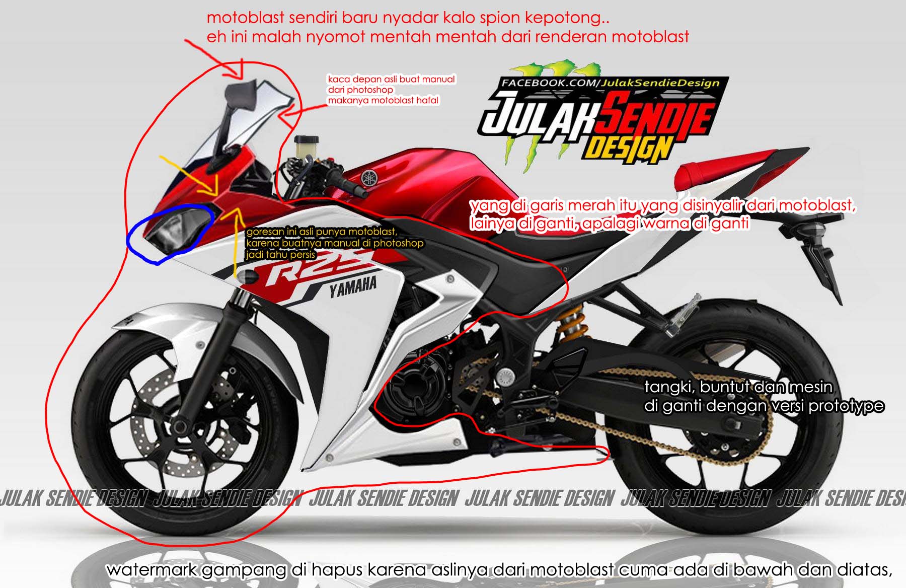 Rendering yamaha R25 : Comot hasil renderan motoblast, monggo...tapi paling tidak ada etika ...
