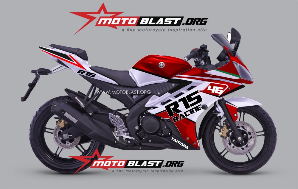 Modif Striping Yamaha R15 Red white!! - MOTOBLAST