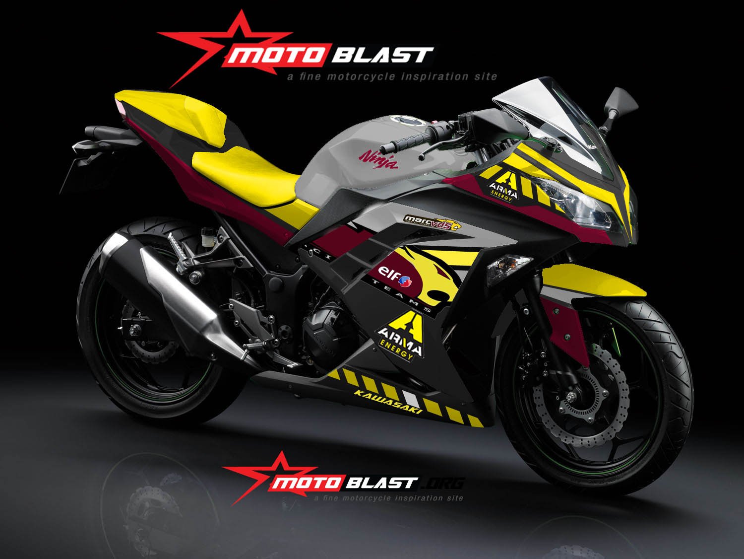 Modif Striping Kawasaki Ninja 250R FI - Marc VDS! - MOTOBLAST