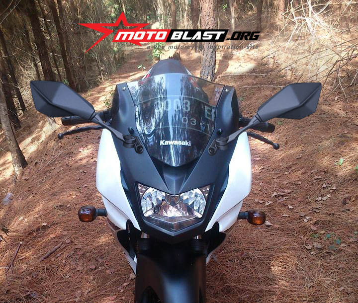 Ubah Tampilan Ninja 150RR 2 Tak dengan mengganti kaca spion dari RR ...