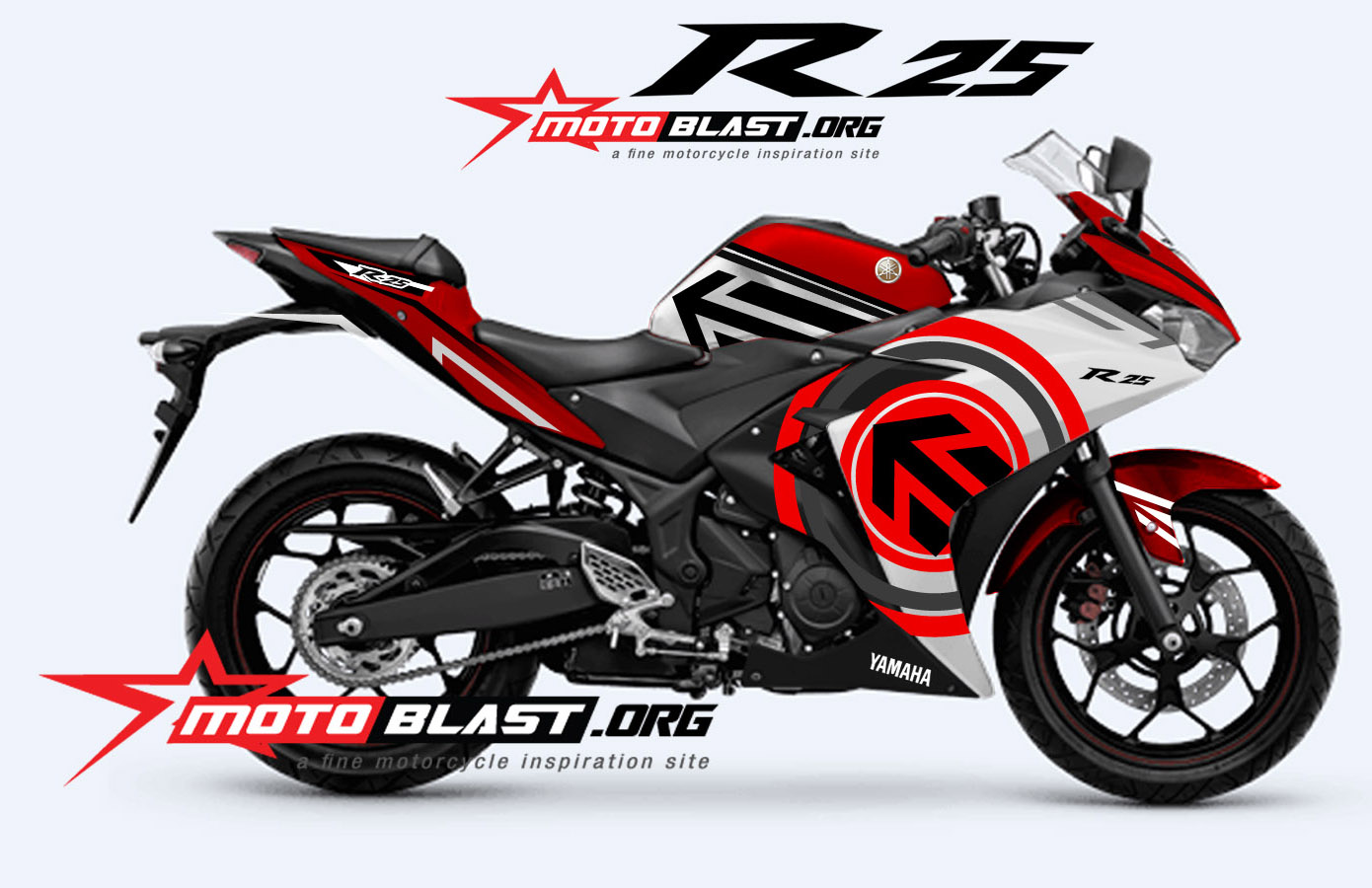 Modif Striping Yamaha R25 Red !! - MOTOBLAST