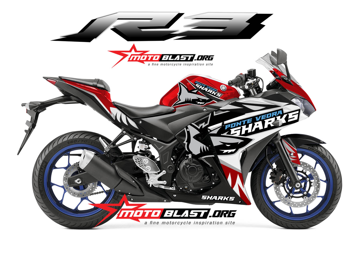 Modif Striping Yamaha R3 - Shark! - MOTOBLAST