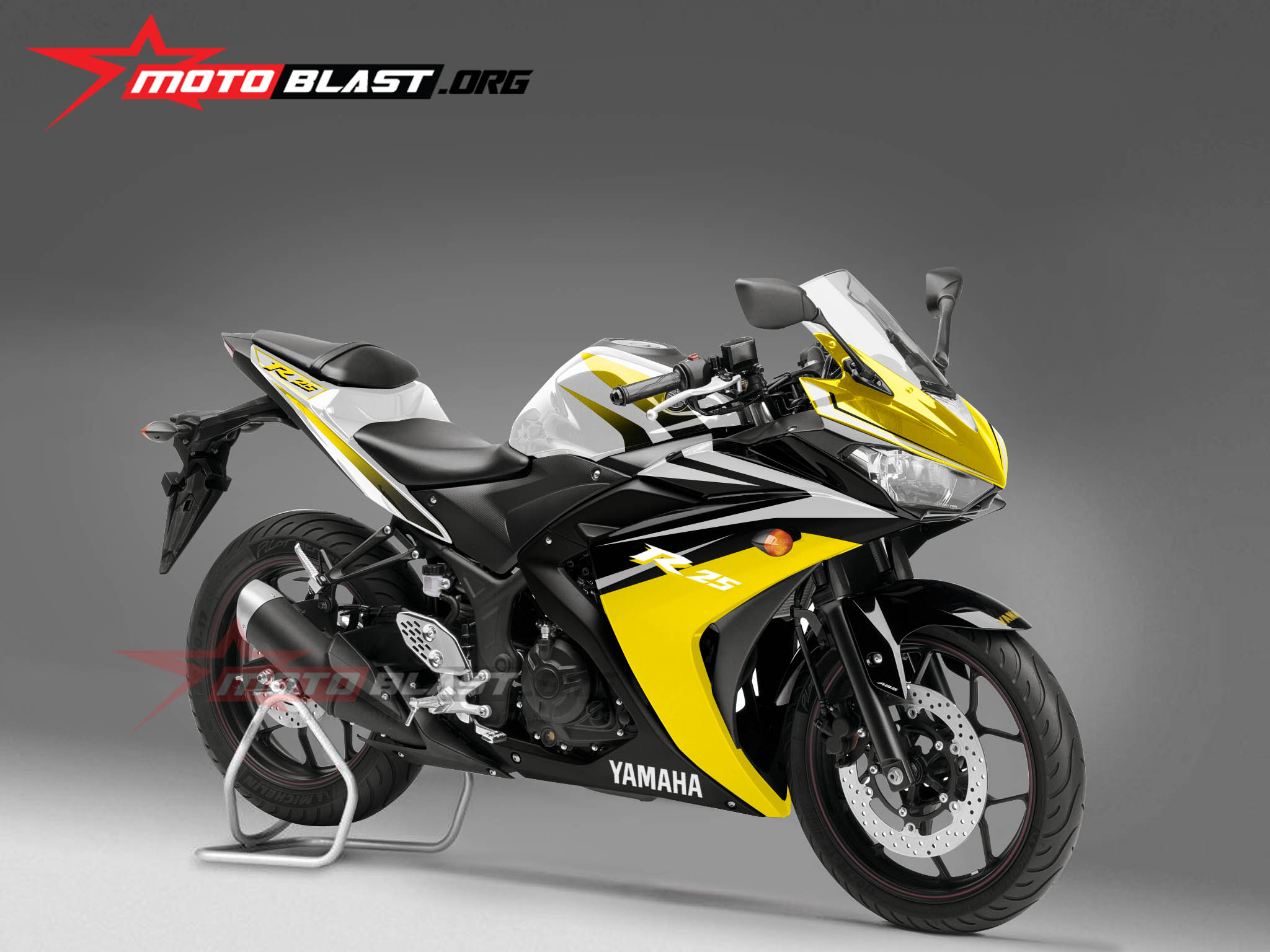 HOT!!Facelift Modif Striping Yamaha R25 terbaru!! lah kok jebule sangar ...