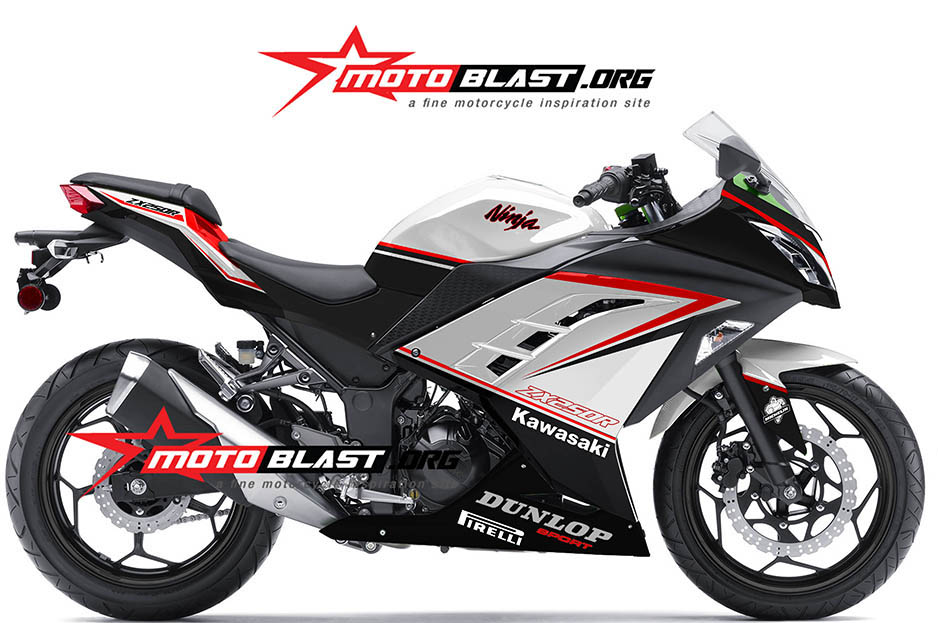 Modif Striping Kawasaki Ninja 250R FI WHITE - Simple! - MOTOBLAST