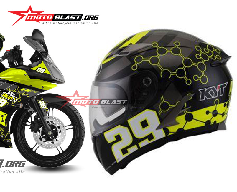 HOT! Modif Striping Yamaha R15 Helm KYT VENDETTA ANDREA IANNONE Replica ...