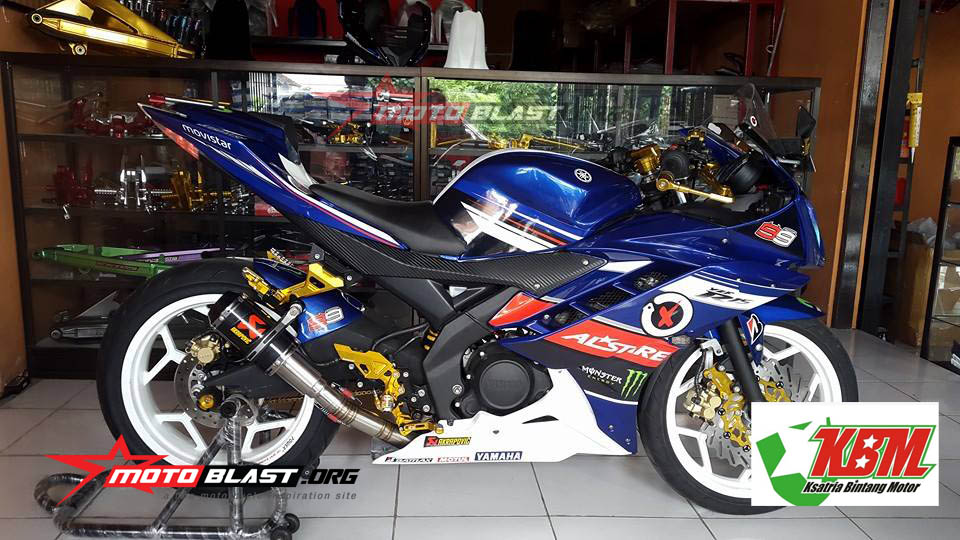 Inspirasi FULL MODIF Yamaha R15 Blue Lorenzo ala Rider R15 Bali - KBM ...