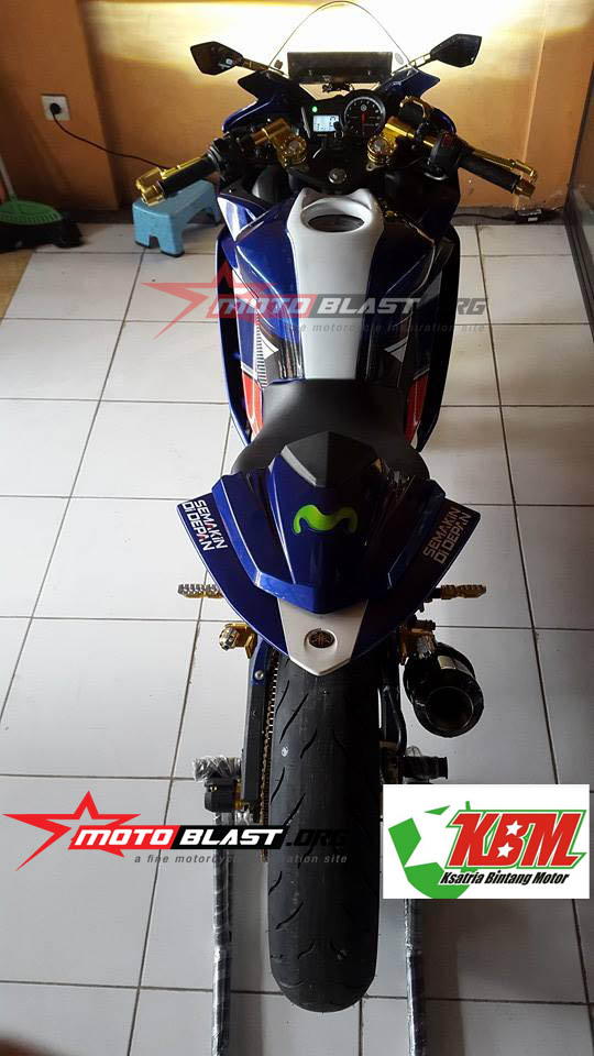 Inspirasi FULL MODIF Yamaha R15 Blue Lorenzo ala Rider R15 Bali - KBM ...