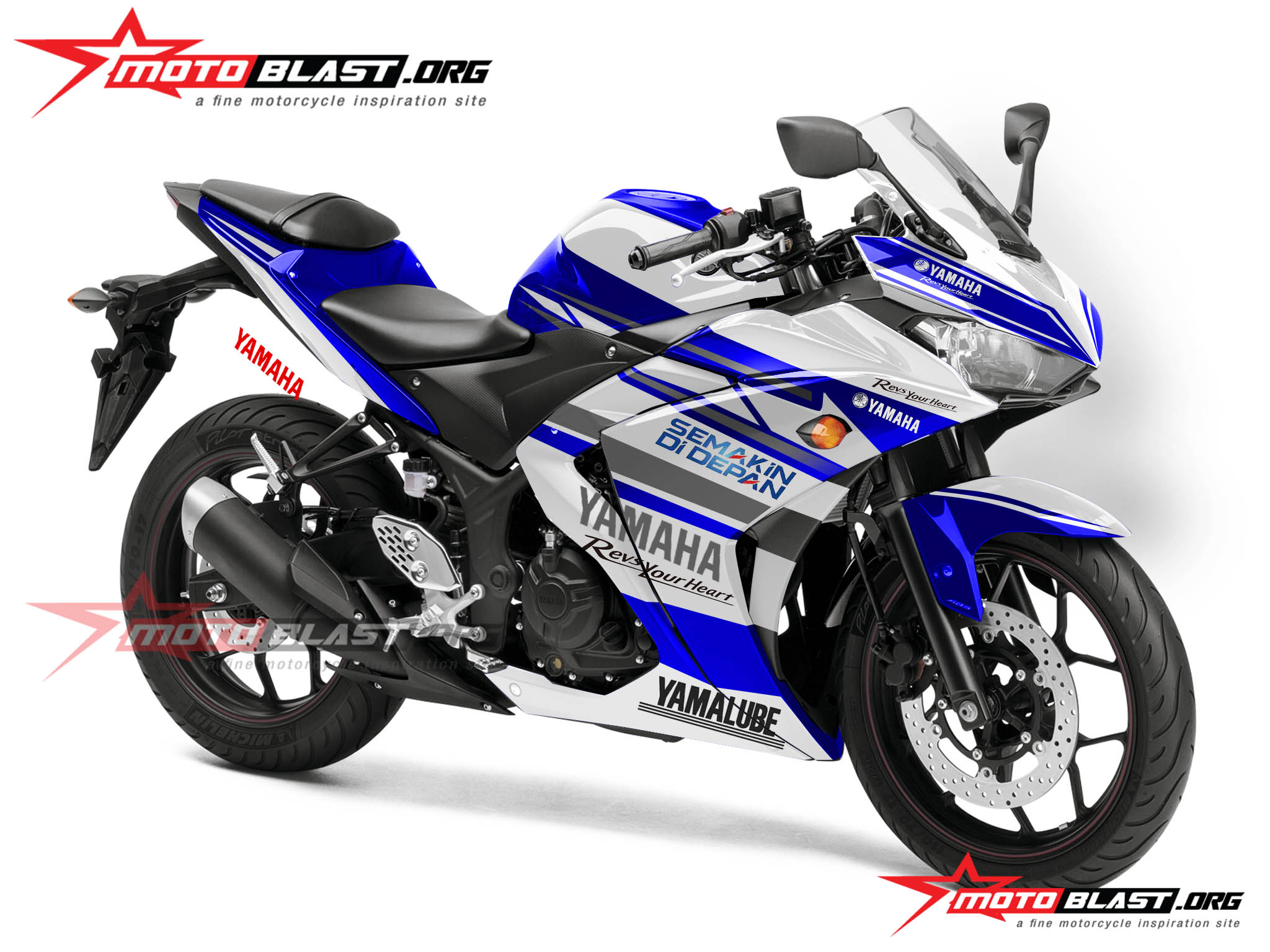 Yamaha R25/R3 blue - Yamaha Asia Race! - MOTOBLAST