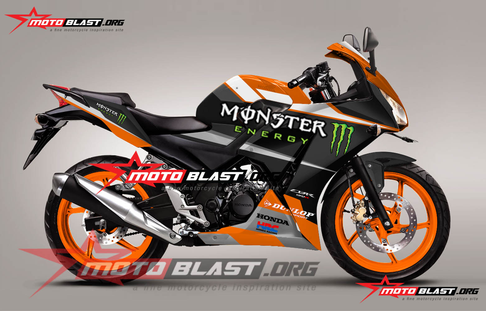 Modif Striping Honda CBR150R lokal K45 Monster Racing untuk Warna dasar ...