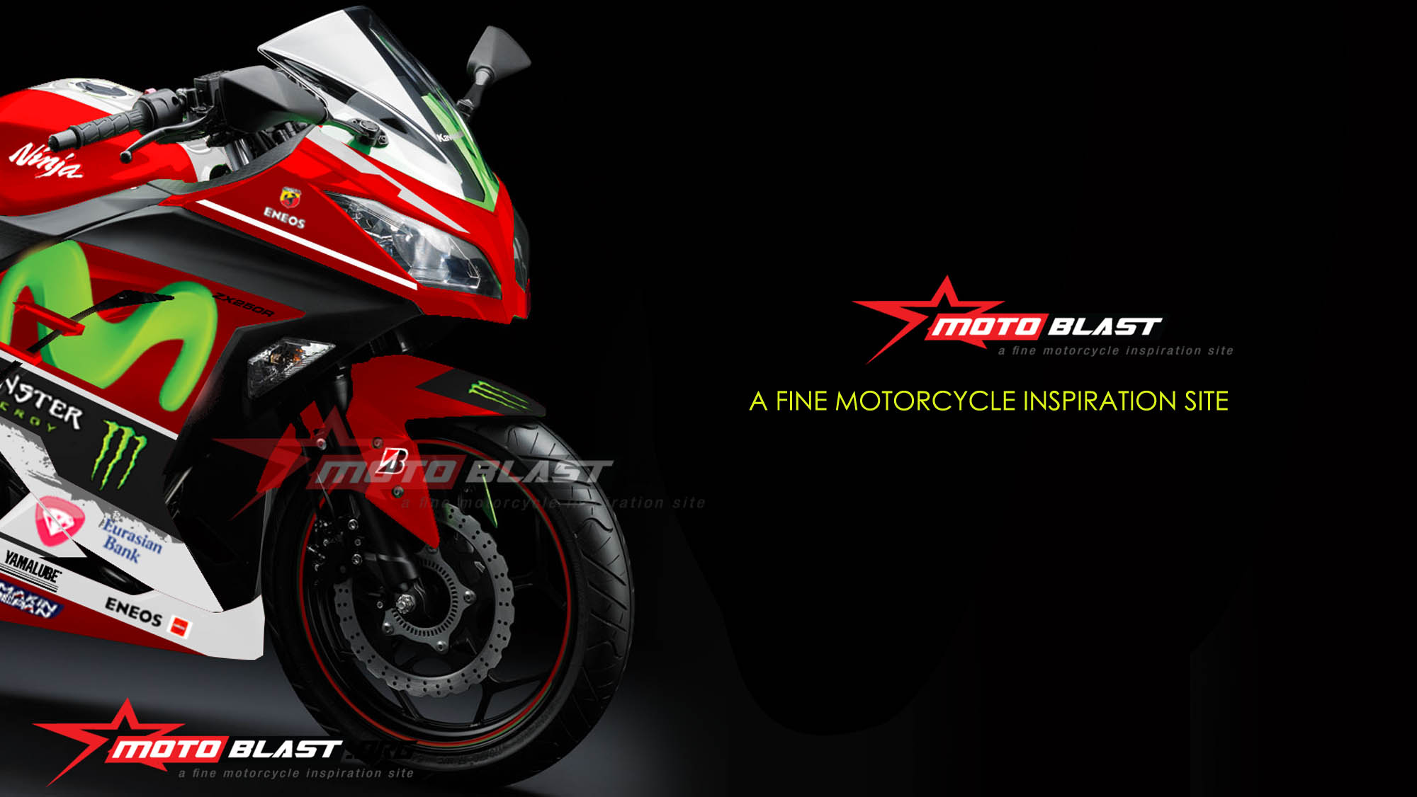 Modif Striping Kawasaki Ninja 250R Fi - Movistar Motogp Red Version ...