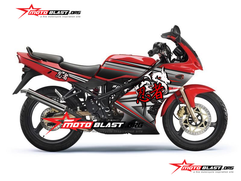 modif striping kawasaki Ninja 150 KRR Lama Red Dragon! - MOTOBLAST