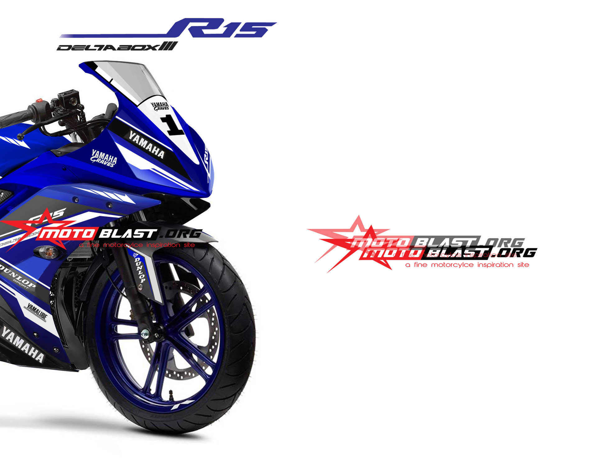 Modif Striping Yamaha R15 Blue model Racing- Ganteng tenan Oey ...