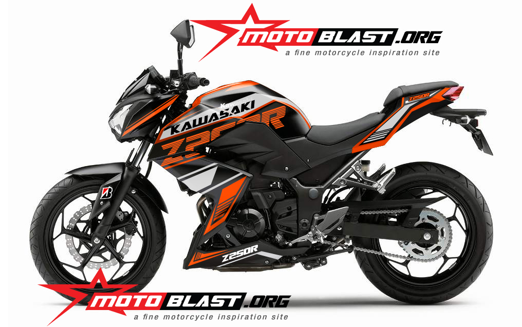 HOT! Modif Striping Kawasaki Z250R Fi black - ala KTM colouring ...