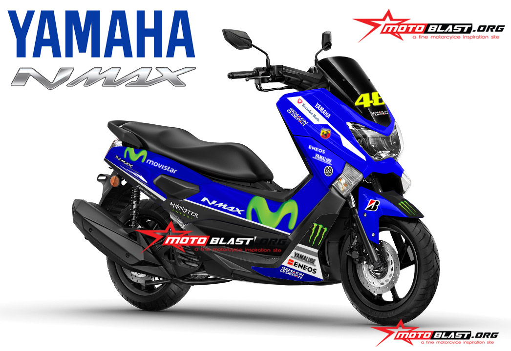 HOT! Modif Striping Yamaha NMAX 150 Movistar Motogp 2015! Jos - MOTOBLAST
