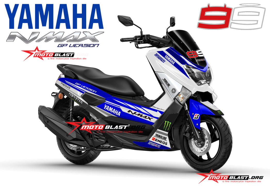 Grafis Inspirasi Modif Striping Yamaha NMAX 150 White GP Version ...