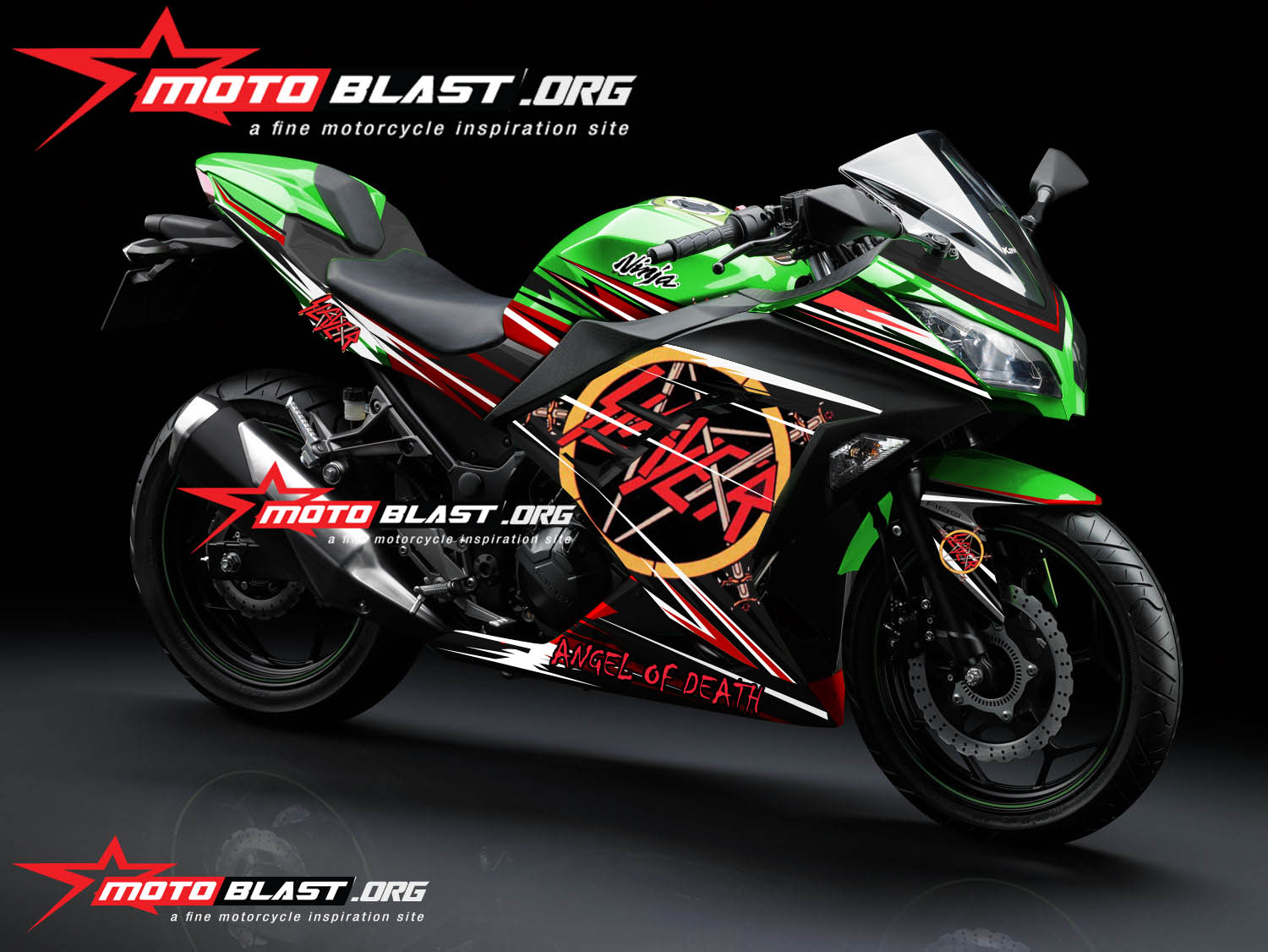 Grafis Inspirasi Modif Striping Kawasaki Ninja 250R Fi - Slayer ...