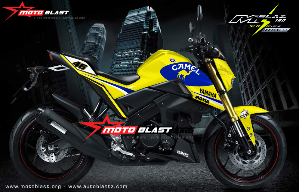 Modif Striping Yamaha M-SLAZ - CAMEL Motogp Livery! - MOTOBLAST