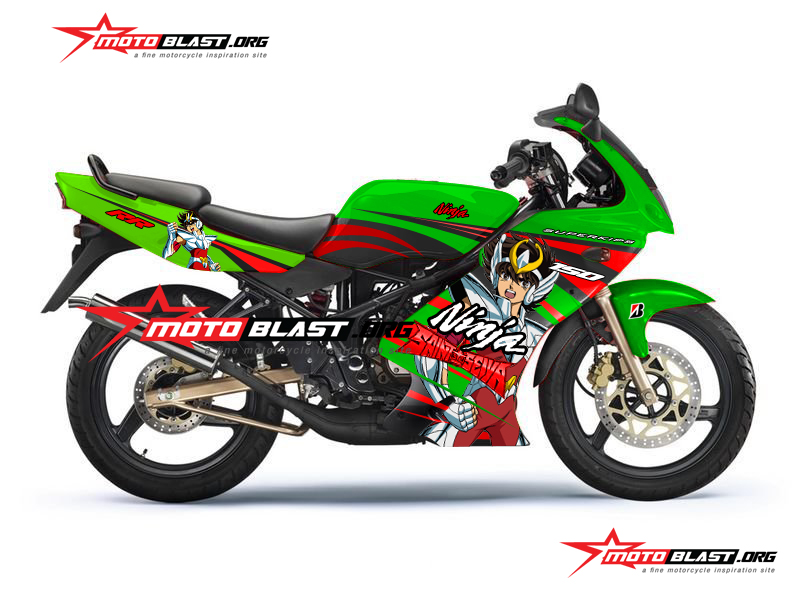 Grafis Inspirasi Modif Striping Kawasaki Ninja 150R Super Kips Green ...