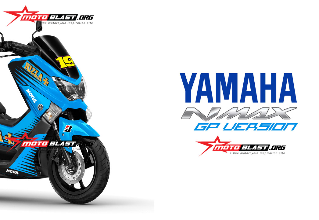 Yamaha NMAX tema livery RIZLA + Suzuki Motogp, kayaknya maknyus banget ...