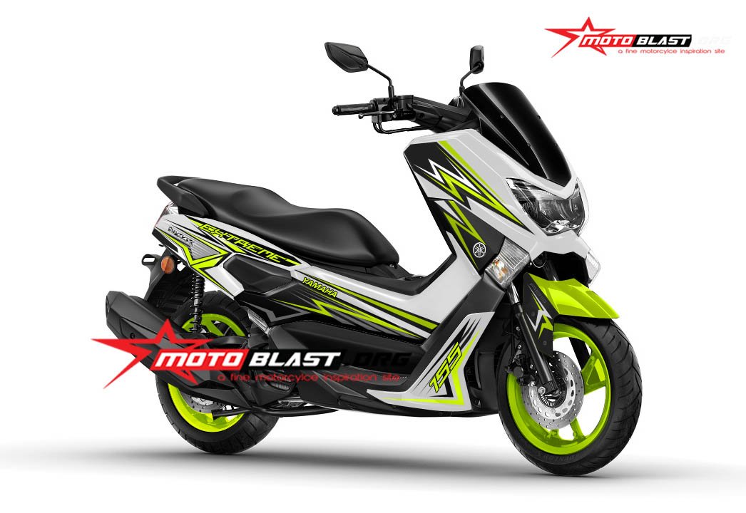 Grafis Inspirasi Yamaha NMAX WHite - Green Lemon Unyu! - MOTOBLAST