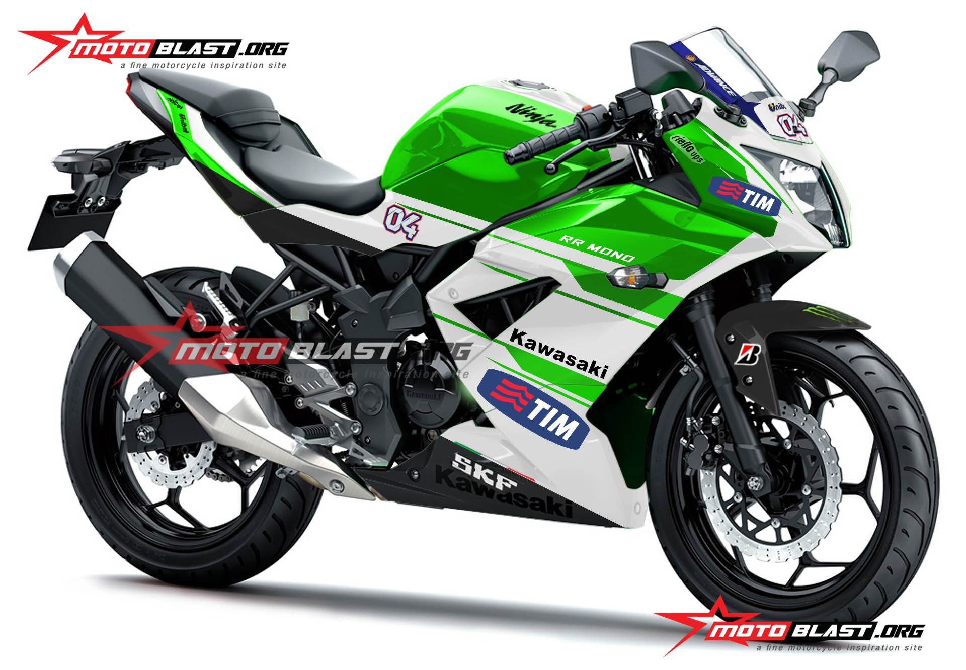 Grafis inspirasi Kawasaki NInja RR Mono Desmosedici GP Livery - Black n ...