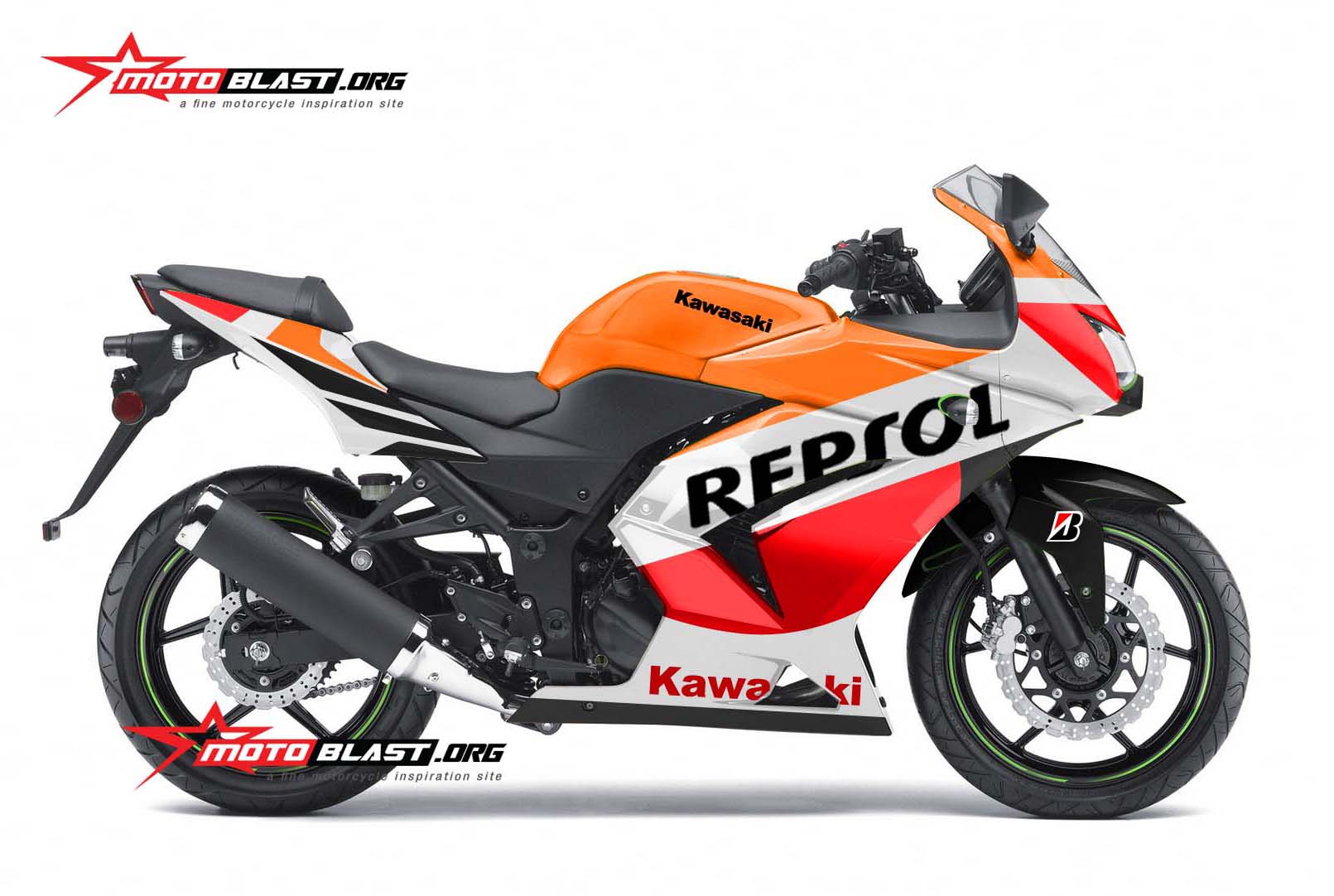 Modifikasi Kawasaki Ninja 250R Karbu REPSOL - MOTOBLAST