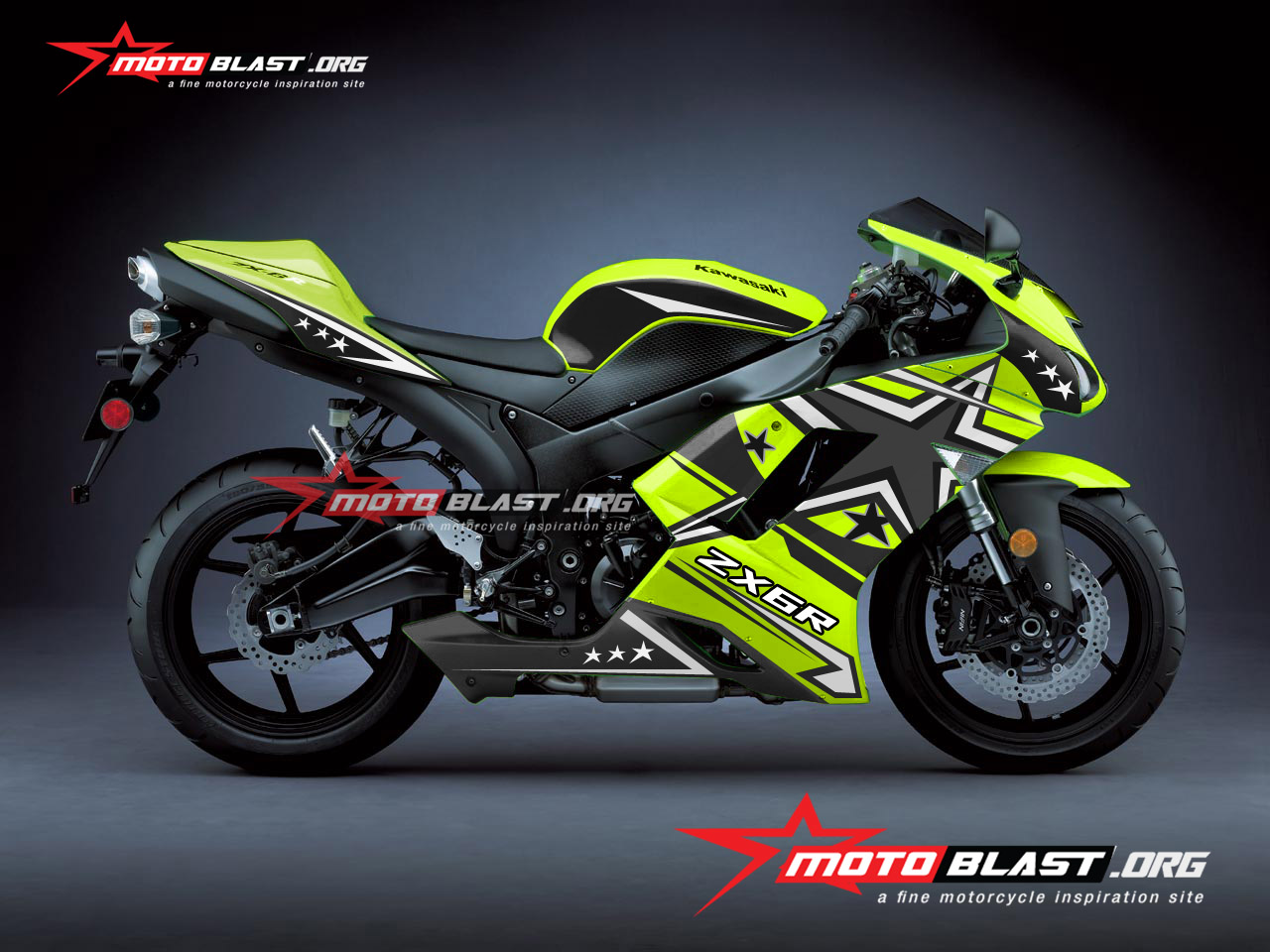 MOGE SERIES : Modifikasi Striping Kawasaki Ninja ZX6R RED STAR! - MOTOBLAST