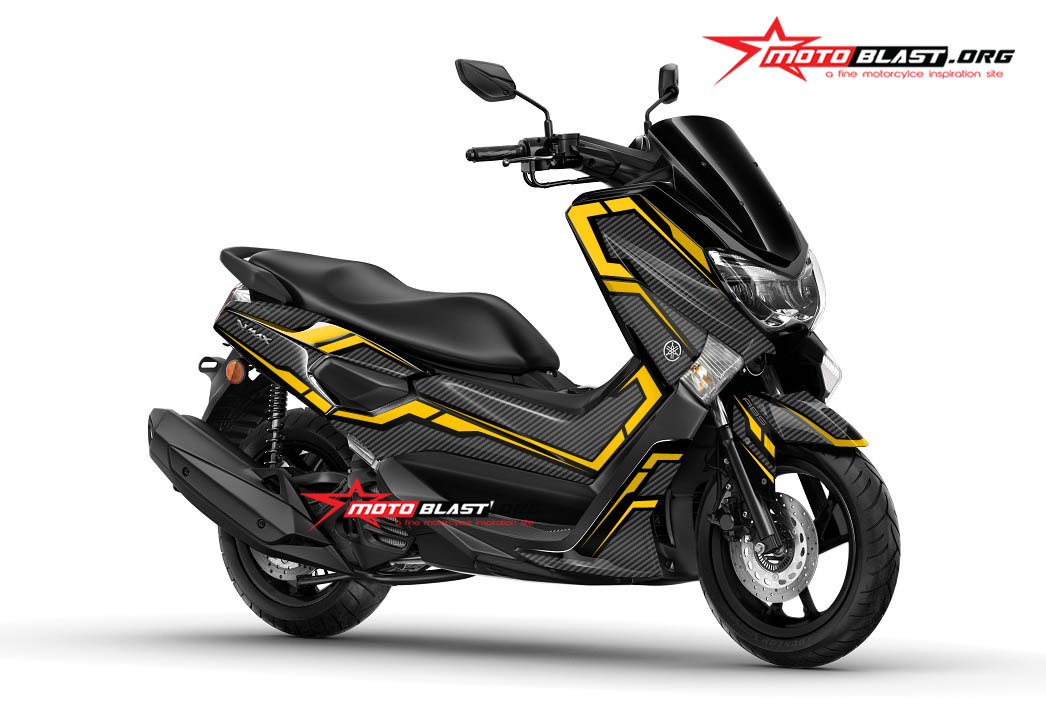 Modifikasi striping Nmax 155 hitam terbaru