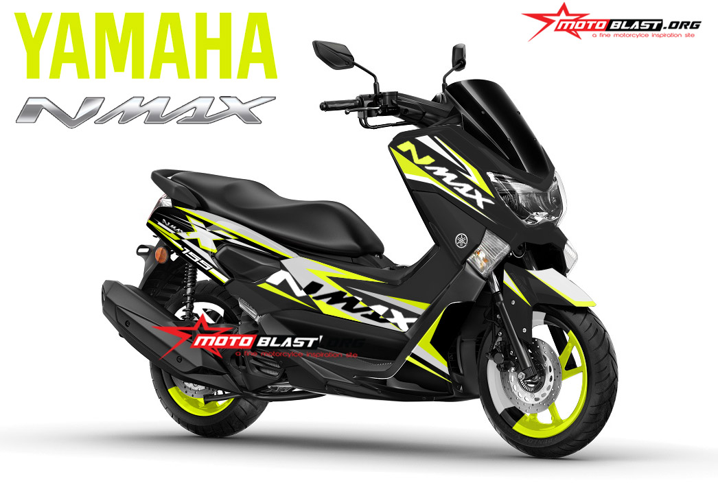Yamaha NMAX Black green lime fresh