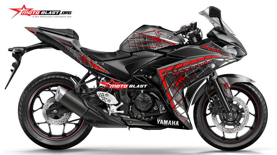 Modifikasi R25 Matte Grey Black Spiderman