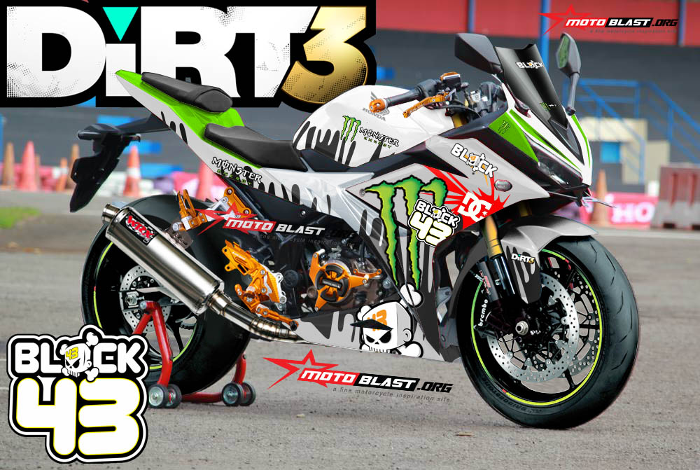 Graphic kit cbr150r white DIRT3 Ken Block