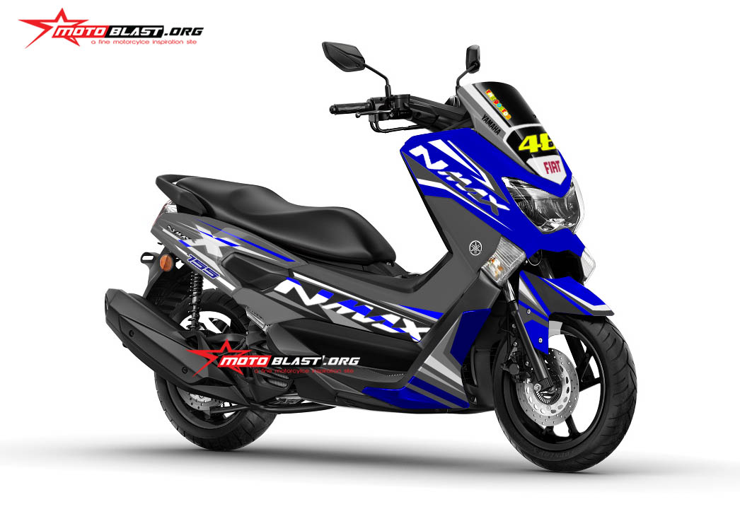 Graphic Kit Yamaha NMAX Blue Racing Drak Grey