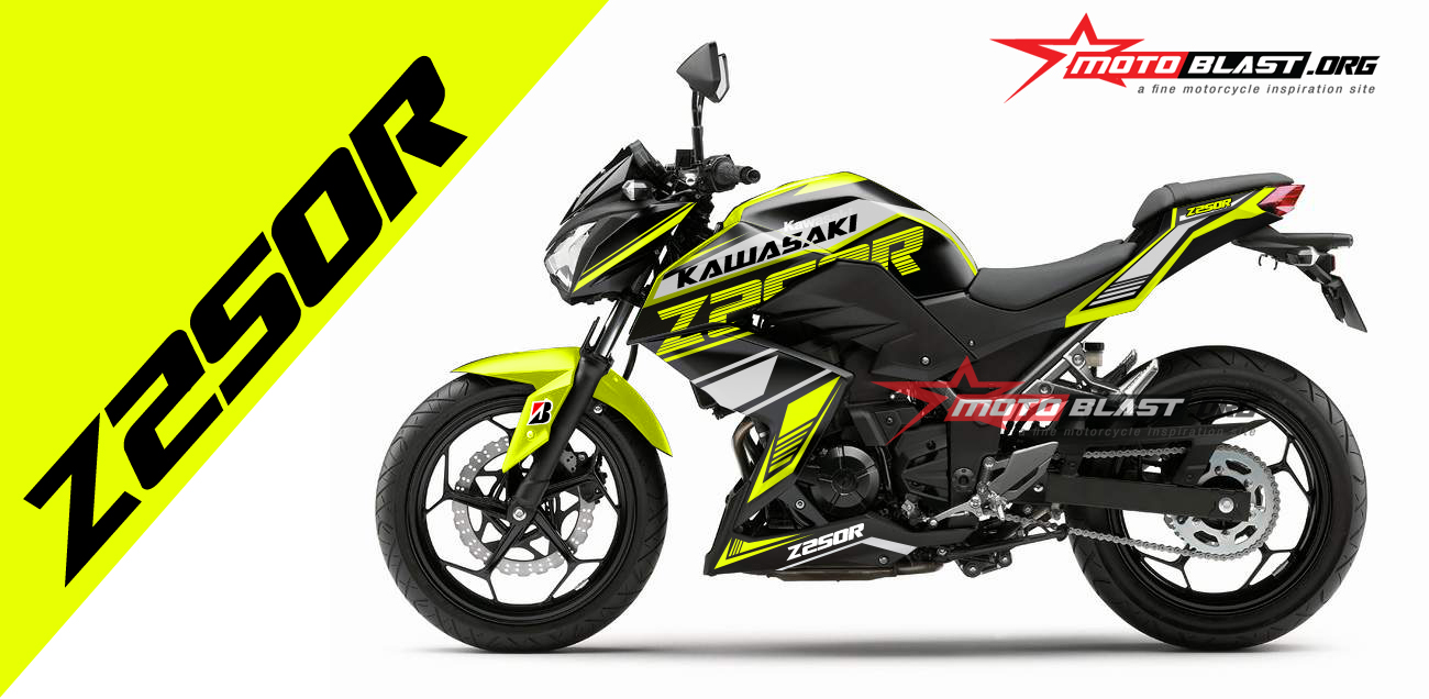 graphic kit kawasaki z250r red sporty