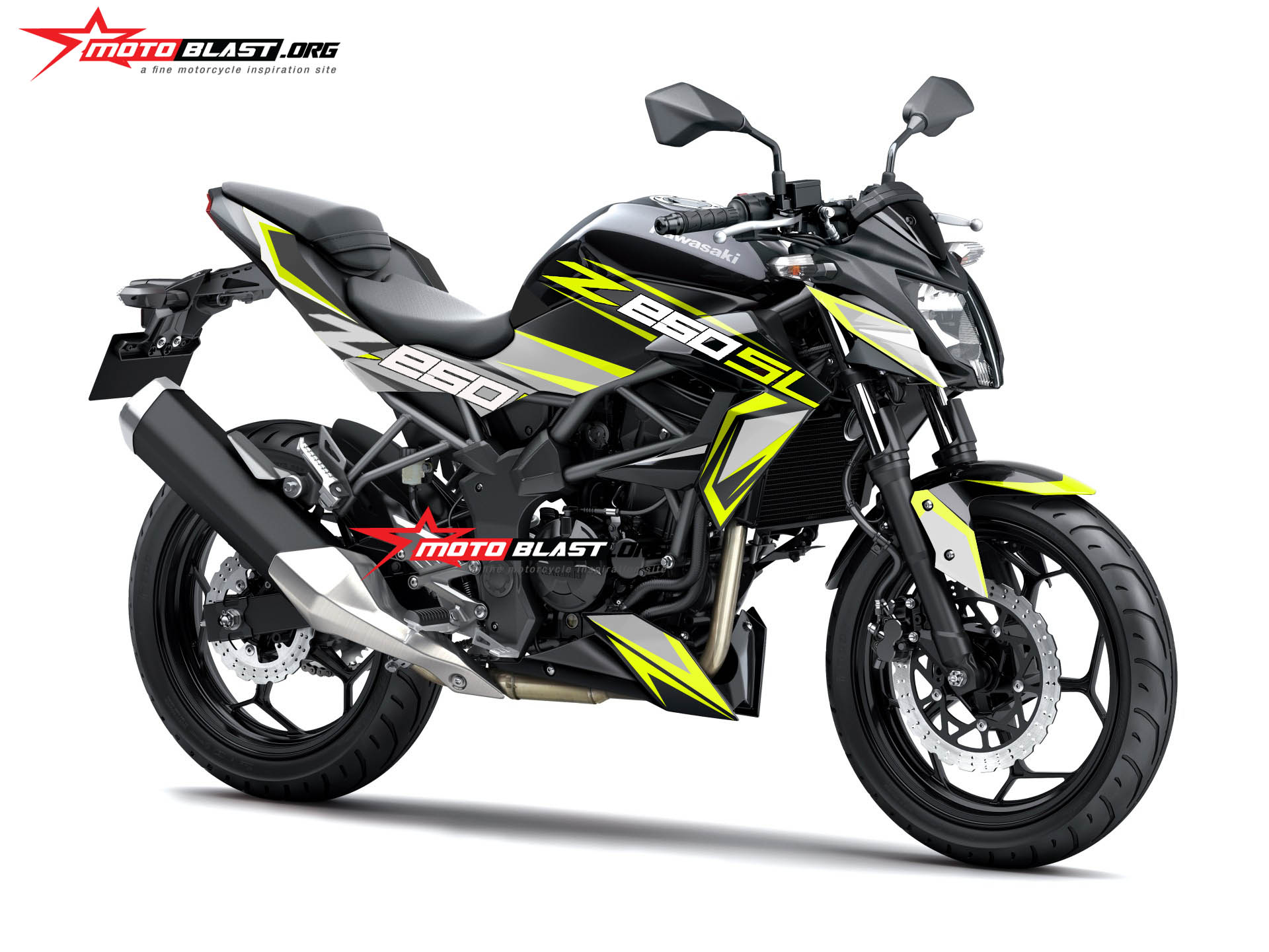 Graphic Kit Kawasaki Z250SL Black super sporty