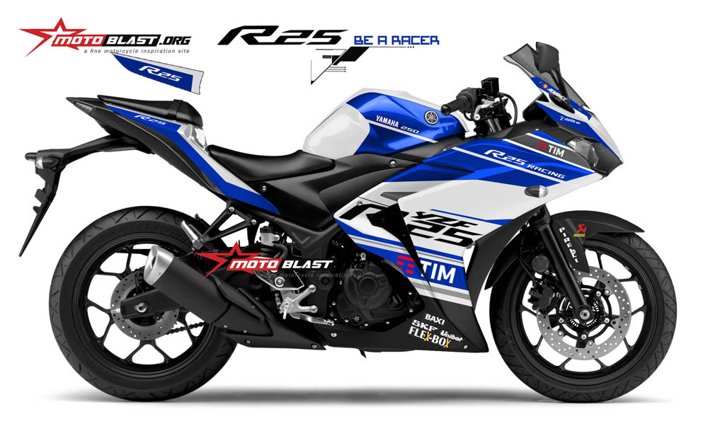 Modifikasi Yamaha R25 Blue - DesmoGP 2016 blue version