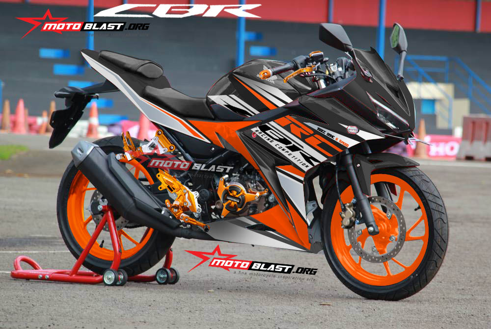 Graphic Kit Honda New CBR150R Black ala KTM RC series