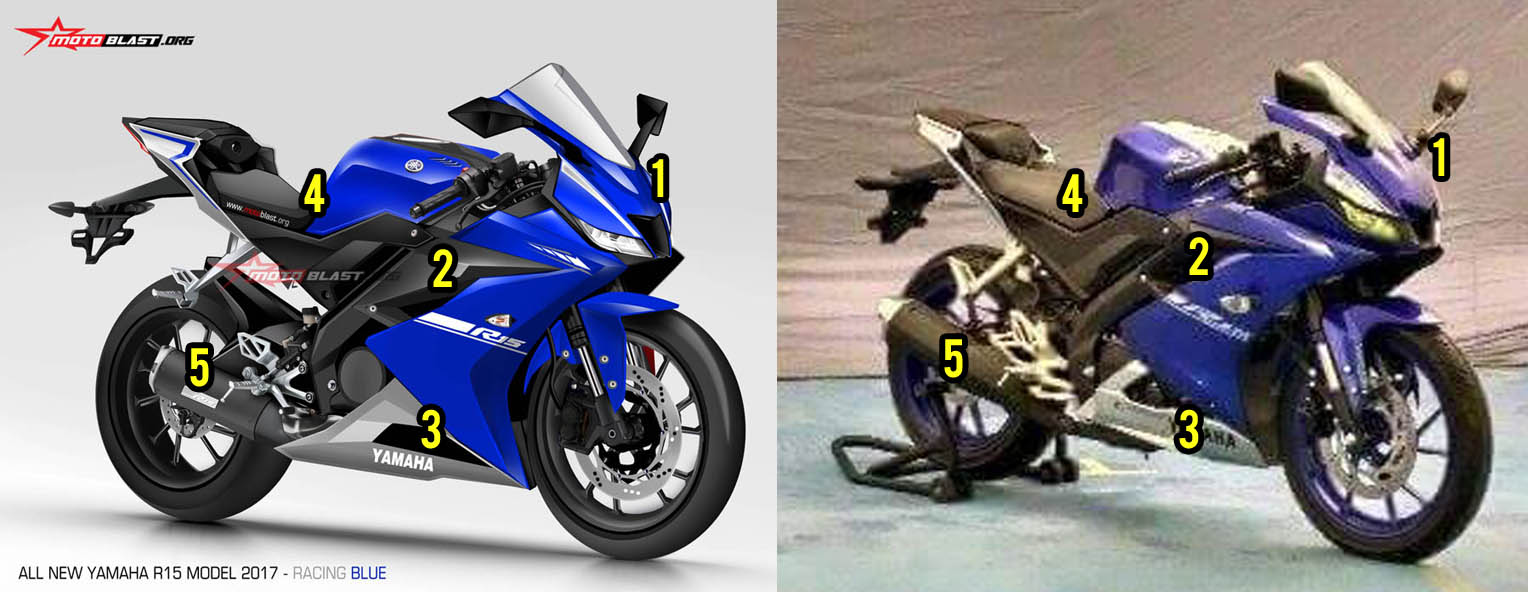 Kompare Seberapa mirip sih Renderan Motoblast dengan real Yamaha R15 ...