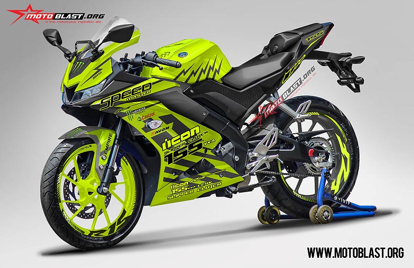 Decal Stiker All new Yamaha R15 V3 Drift Monster - MOTOBLAST