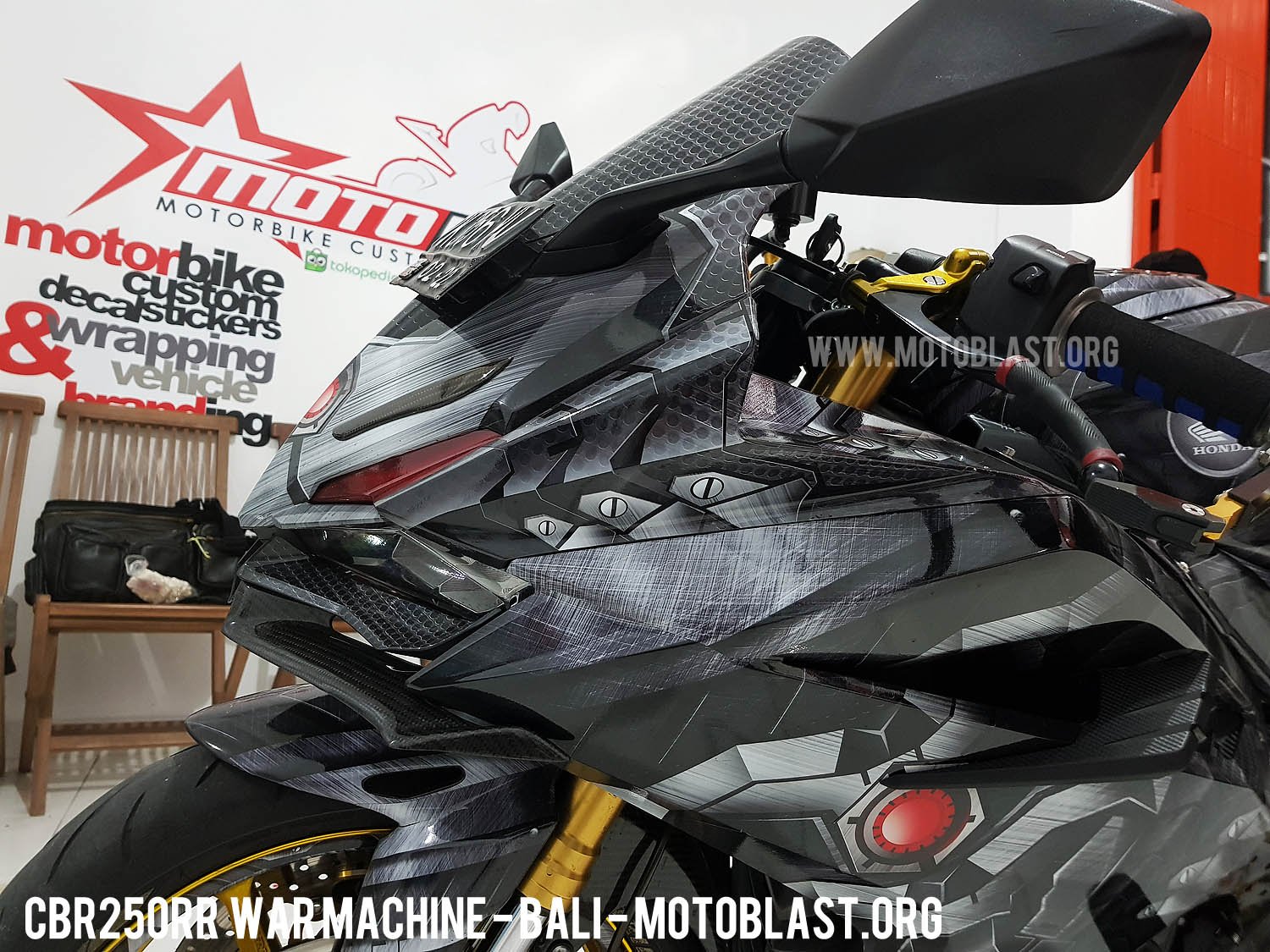 Modifikasi Decal stiker CBR250RR War Machine Konsep Motoblast! - MOTOBLAST