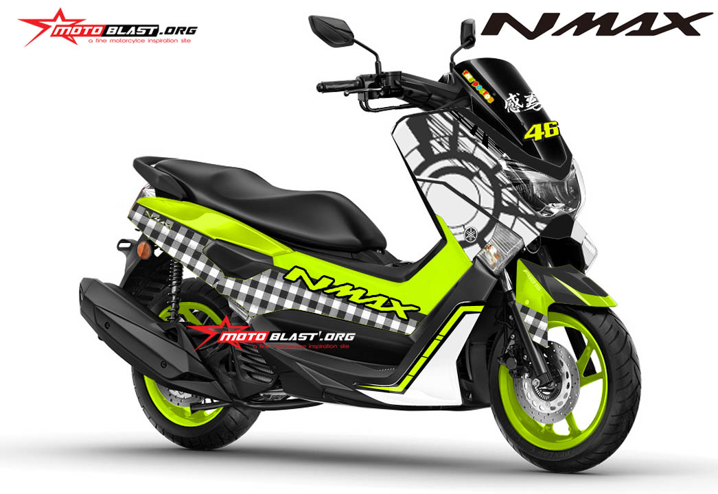 Modifikasi Striping Yamaha Nmax Sunmoon Balinese Style - MOTOBLAST