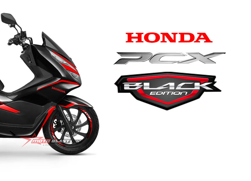 Modifikasi Striping Honda New PCX 150 Black Edition Carbon Red - MOTOBLAST
