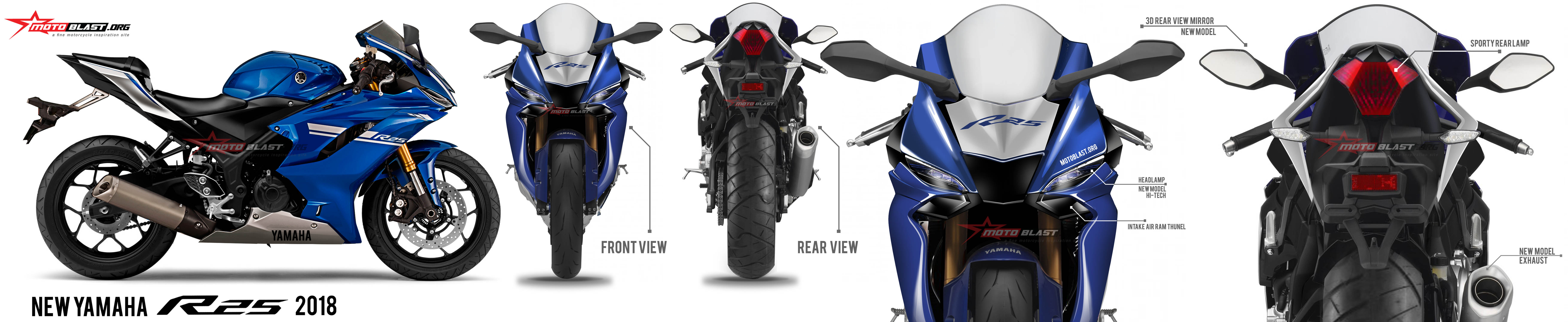Update Render terbaru Calon New Yamaha R25 Rear View - Bagian belakang ...