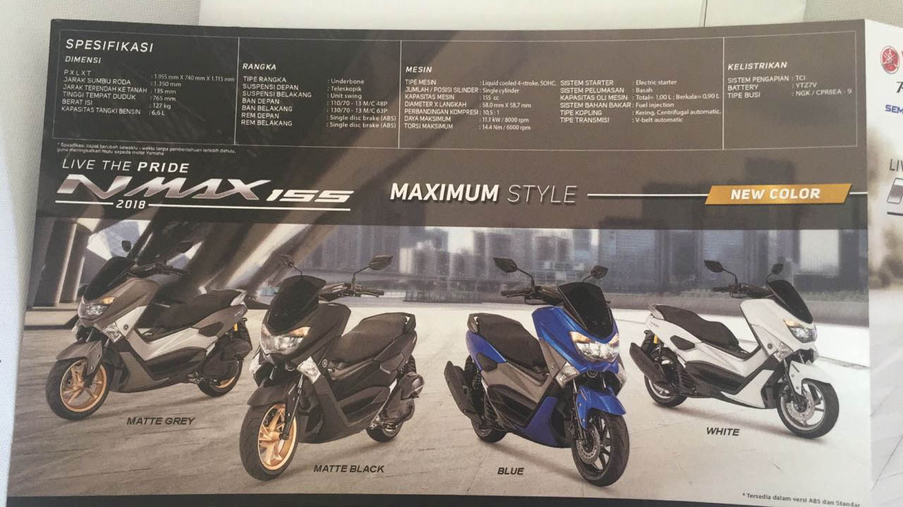 Yamaha New Nmax 155 Facelift 2018 resmi di rilis, Spesifikasi, Harga ...